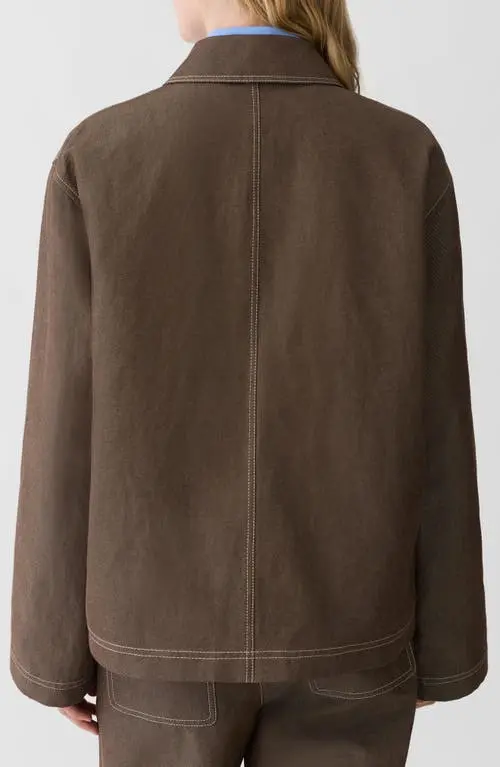 Lafayette 148 New York Workwear Cotton & Linen Twill Jacket