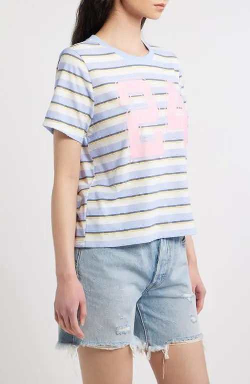 VINYL ICONS Striped Graphic T-shirt