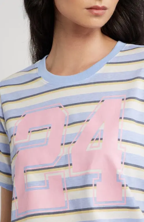 VINYL ICONS Striped Graphic T-shirt