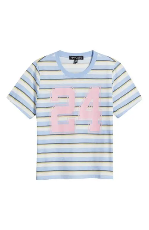 VINYL ICONS Striped Graphic T-shirt