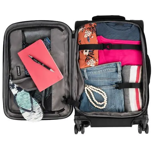 TRAVELPRO Tourlite Softside Expandable 2 Piece Spinner Luggage Set - Black