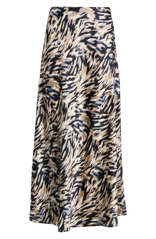 Anne Klein Zebra Print Bias Cut Skirt