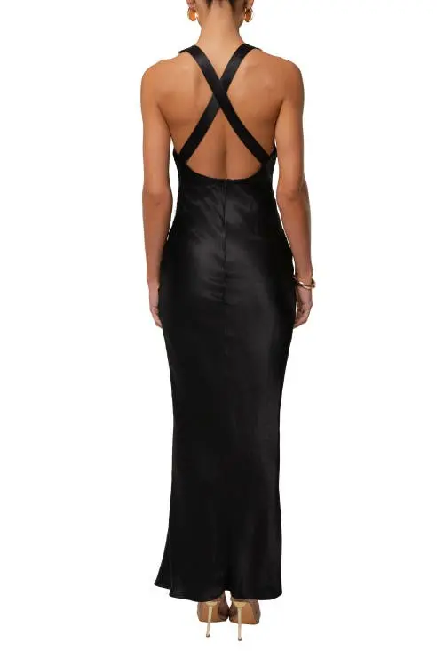 JLUXLABEL Satin Evenings Maxi Dress