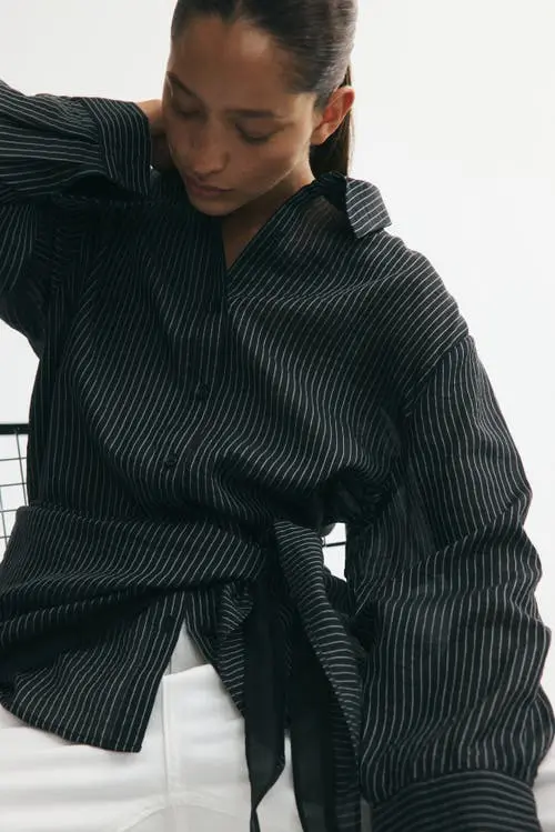H&m Scarf-detail Shirt