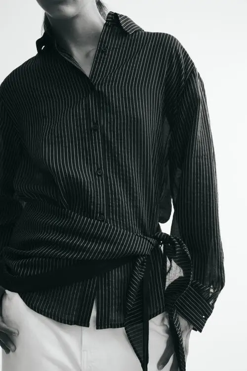 H&m Scarf-detail Shirt