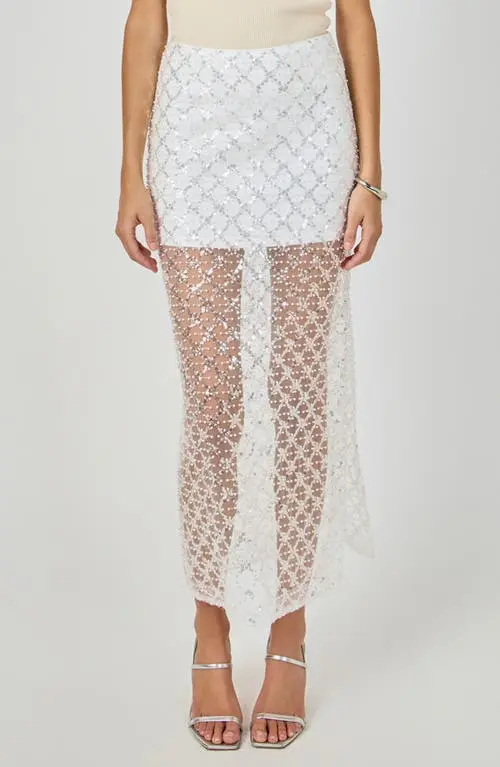 Endless Rose Embellished Mesh Maxi Skirt