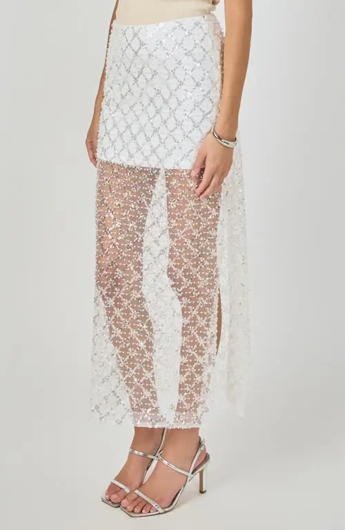 Endless Rose Embellished Mesh Maxi Skirt