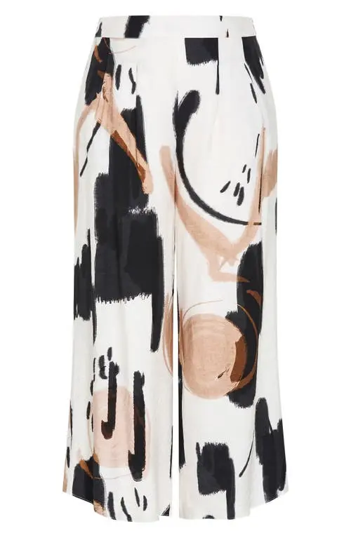 City Chic Alexi Print Wide Leg Pants