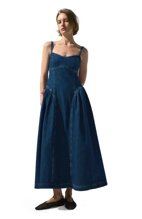 H&m Flared-skirt Denim Dress