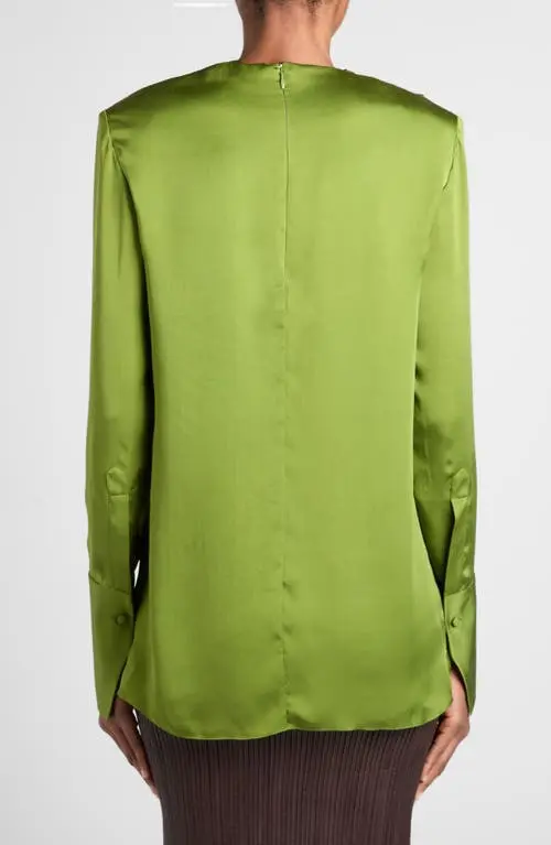 TOM FORD Draped Silk Georgette Top