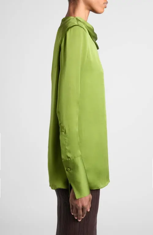 TOM FORD Draped Silk Georgette Top