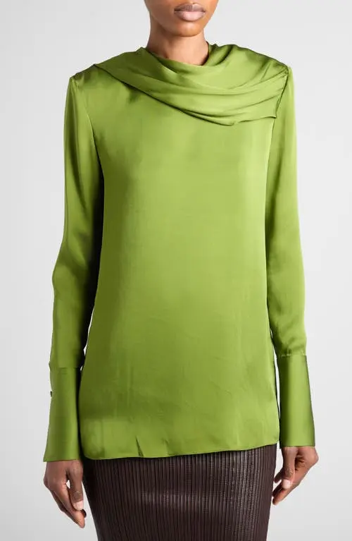 TOM FORD Draped Silk Georgette Top