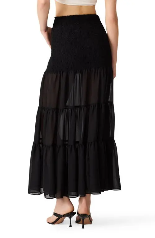 Steve Madden Lisabel Smocked Tiered Maxi Skirt