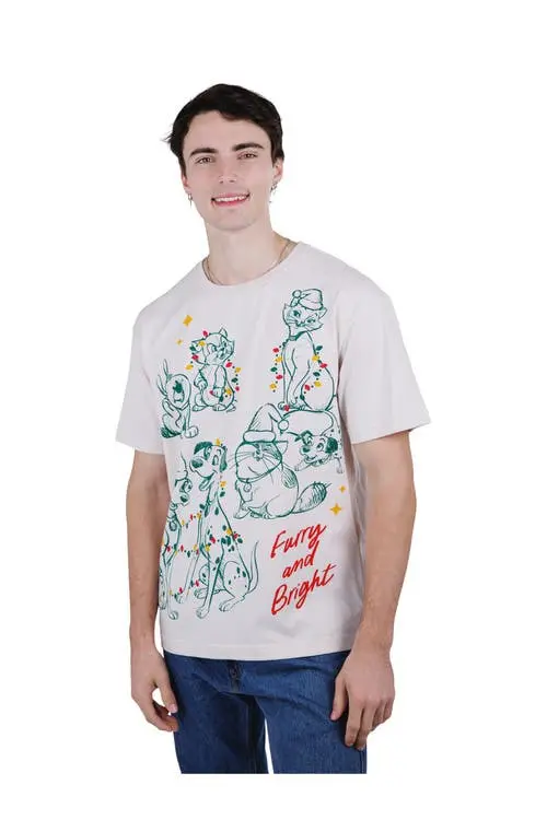 Disney Holiday Character "furry And Bright" T-shirt