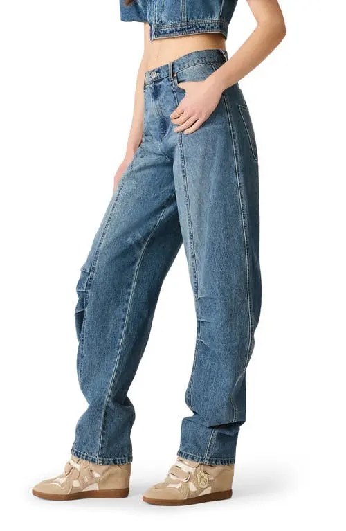 Steve Madden Austin Seamed High Waist Wide Leg Jeans