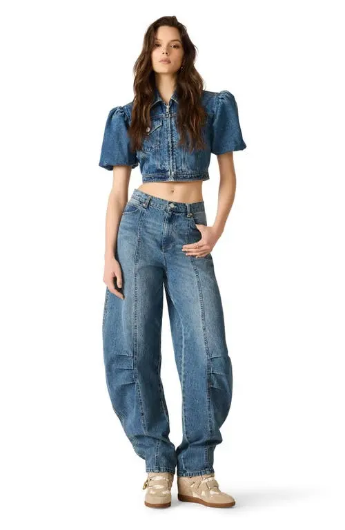 Steve Madden Austin Seamed High Waist Wide Leg Jeans