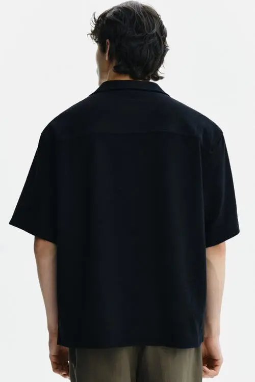 H&m Relaxed Fit Resort Shirt - Black