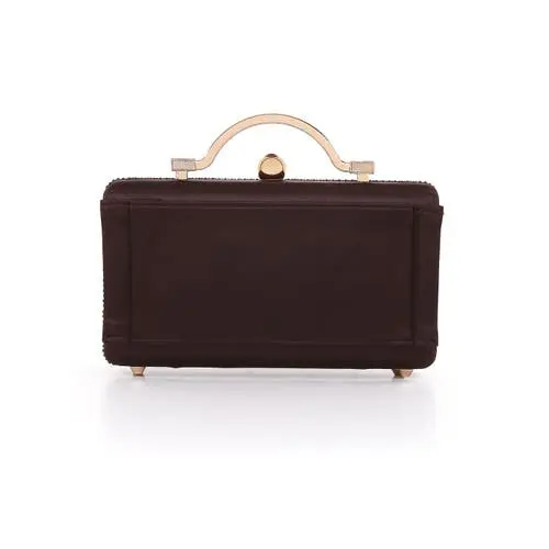 Badgley Mischka Jude Crystal Minaudiere With Outer Pocket