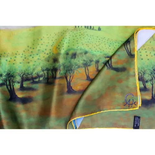 ANNETTE AMOROSO Girasoli Sunflower Silk Scarf