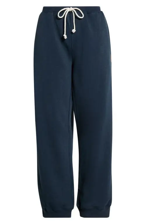 Free People Relaxed Fleece Joggers - Midnight Navy