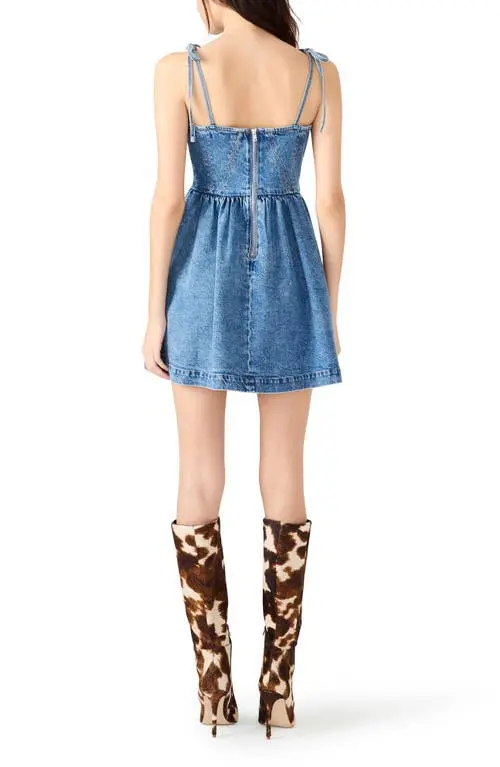 Steve Madden Meaghan Tie Strap Denim Minidress