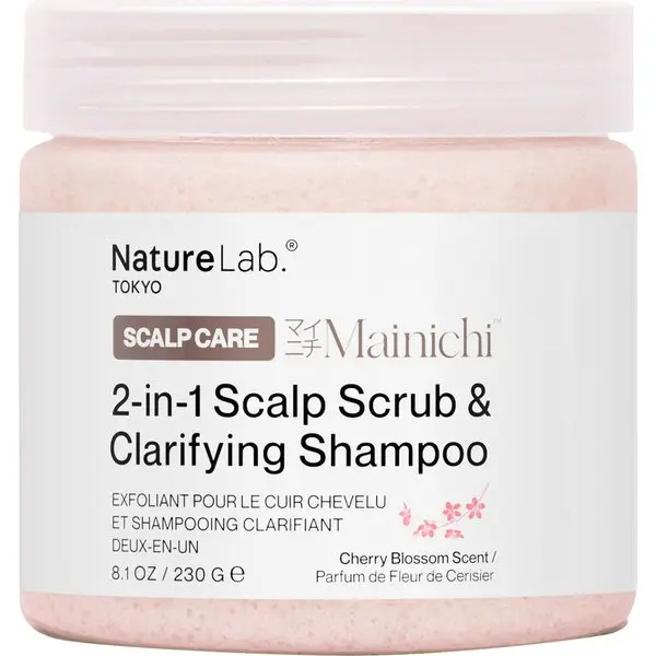 NATURELAB TOKYO Perfect Clean 2-in-1 Scalp Scrub & Clarifying Shampoo - Sakura