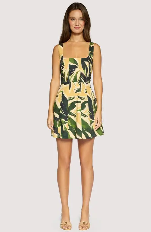 LOST + WANDER Palm Serenade Cotton Minidress
