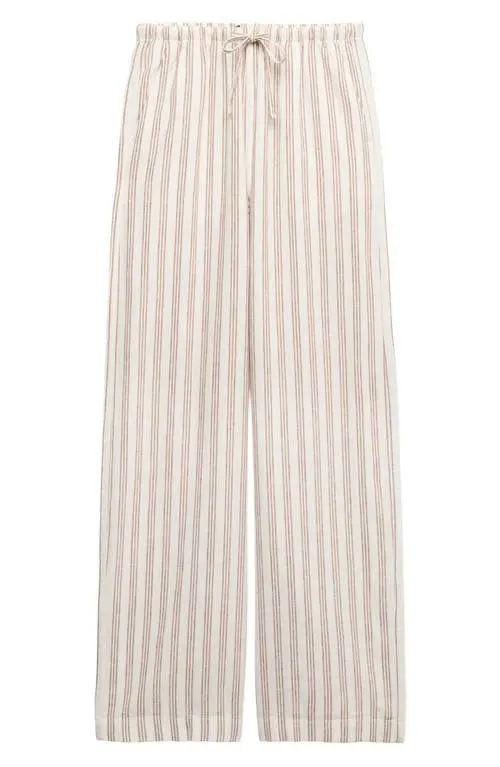 M&s Wide Leg Linen Blend Pants