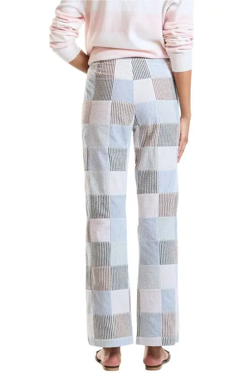 Cynthia Rowley Seersucker Cropped Trouser