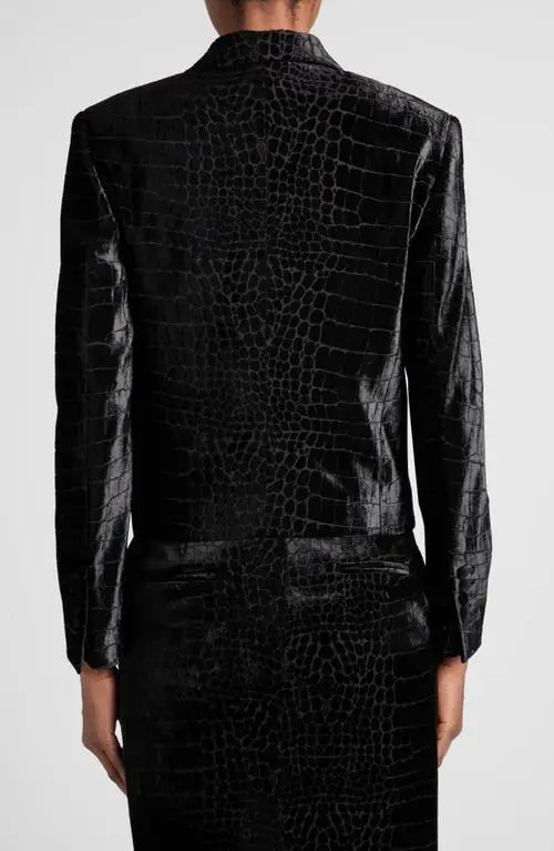 TOM FORD Croc Jacquard Velvet Jacket