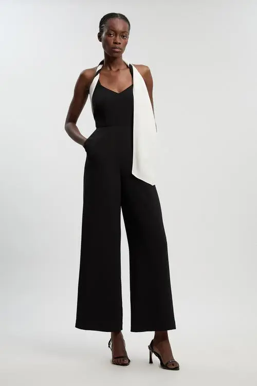 Karen Millen Soft Tailored Halter Neck Jumpsuit