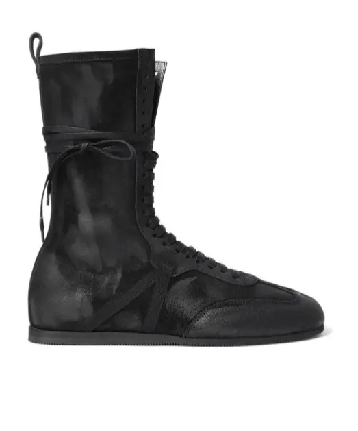 ANN DEMEULEMEESTER Fides High-top Boxing Sneakers - Black