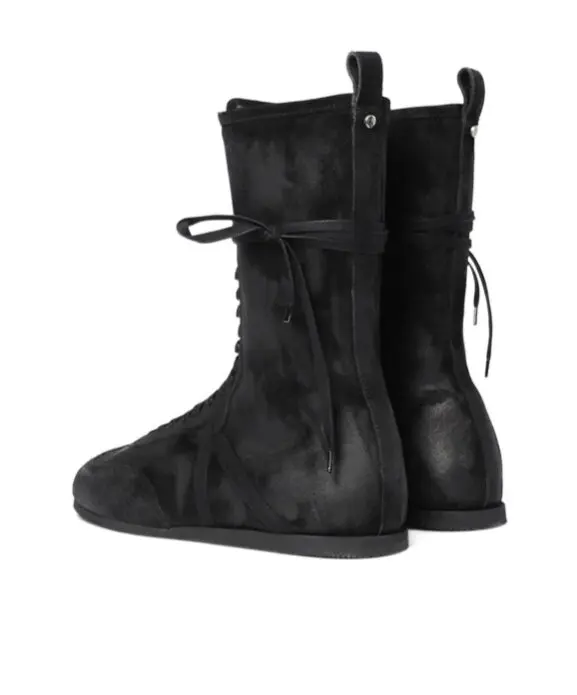 ANN DEMEULEMEESTER Fides High-top Boxing Sneakers - Black