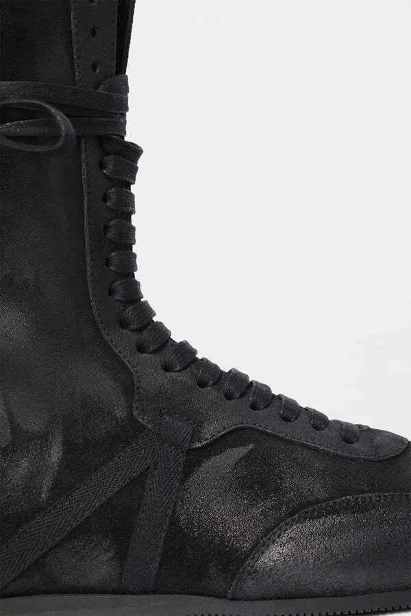ANN DEMEULEMEESTER Fides High-top Boxing Sneakers - Black