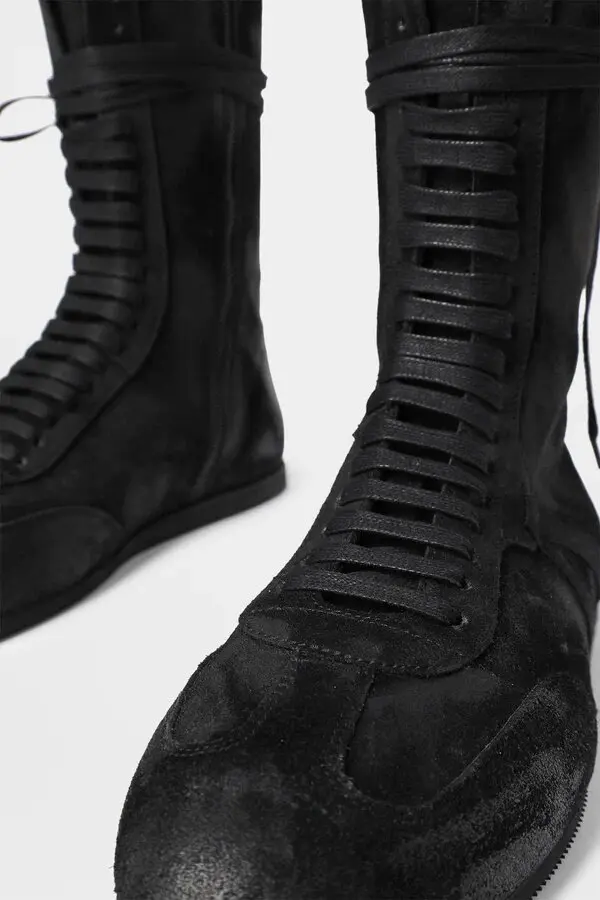 ANN DEMEULEMEESTER Fides High-top Boxing Sneakers - Black
