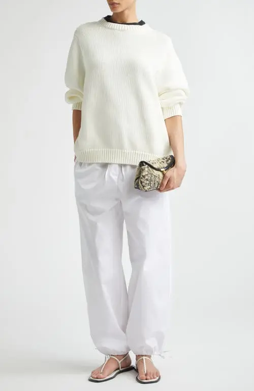 TOTEME Oversize Organic Cotton Sweater - Macadamia