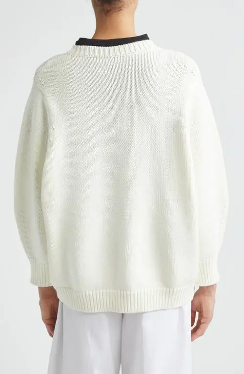TOTEME Oversize Organic Cotton Sweater - Macadamia