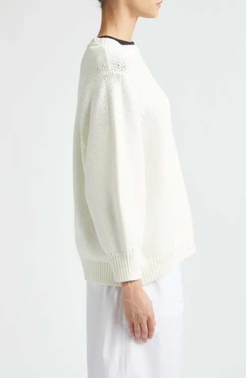 TOTEME Oversize Organic Cotton Sweater - Macadamia