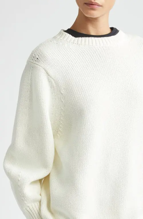 TOTEME Oversize Organic Cotton Sweater - Macadamia