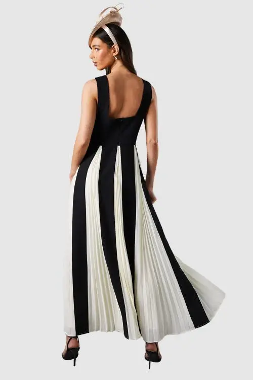 Coast Cross-over Pleated Maxi Dress
