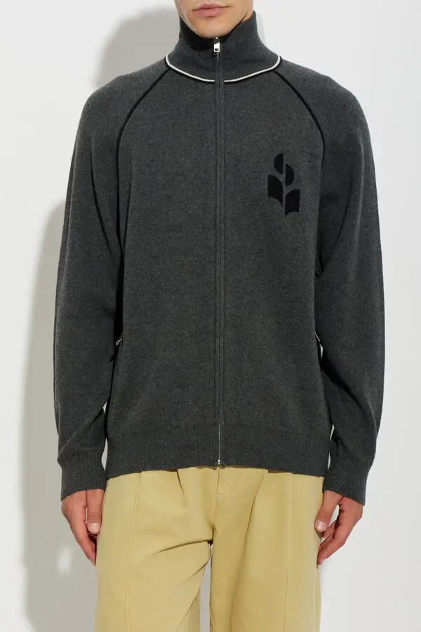 MARANT Sergio" Zip-up Cardigan With Stand-up Collar