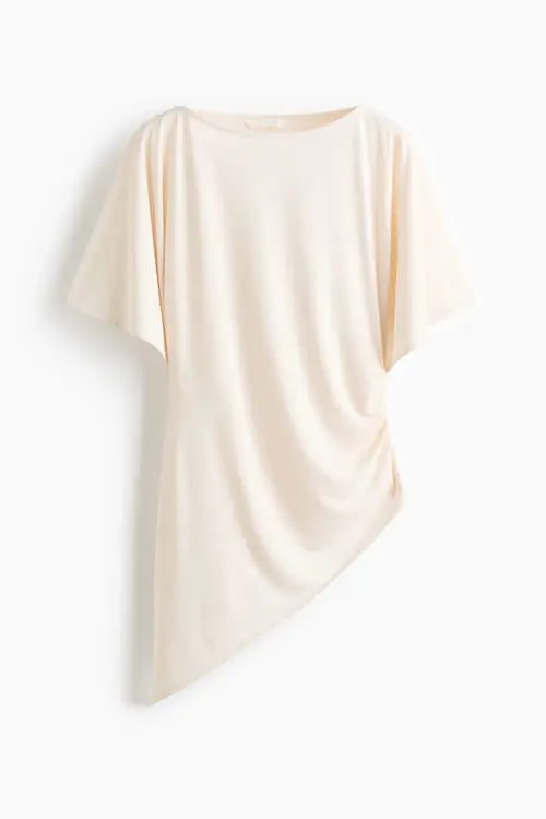 H&m Asymmetric Butterfly-sleeved Top