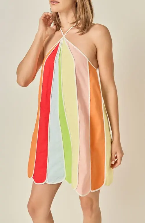 English Factory Umbrella Halter Minidress