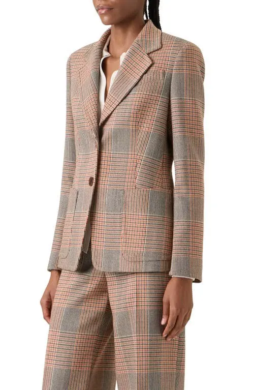 Akris Glen Plaid Stretch Wool Jacket