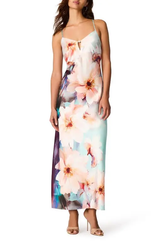 Steve Madden Floral Print Cutout Maxi Dress