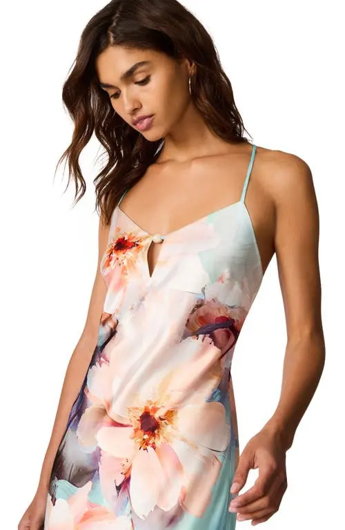 Steve Madden Floral Print Cutout Maxi Dress