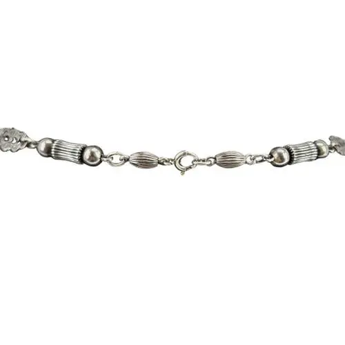 MADISON BEVERLY HILLS Sterling Silver Fleur-de-lis Station Necklace