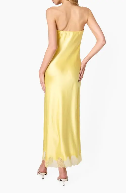 Cami Nyc Alexandria Strapless Lace Hem Midi Dress