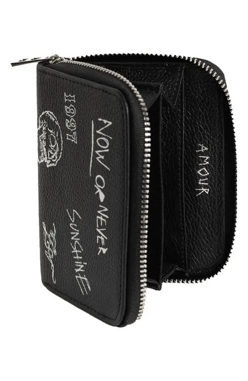 Zadig&Voltaire Mini Zv Arty Tag Leather Zip Around Wallet