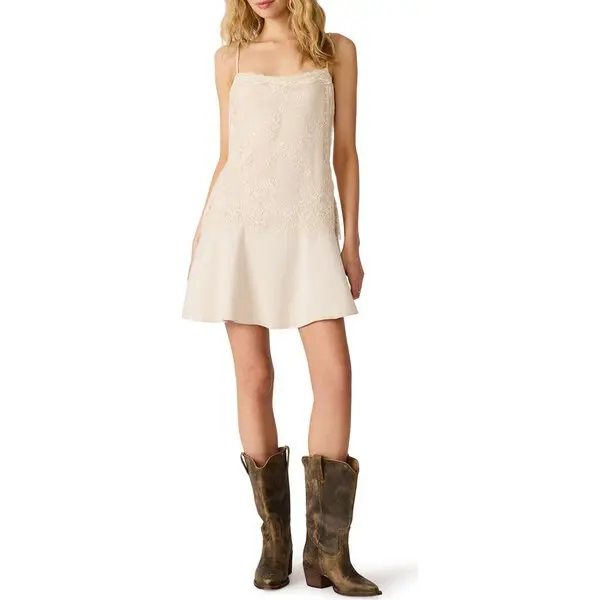 Steve Madden Lace Sleeveless Square Neck Mini Dress
